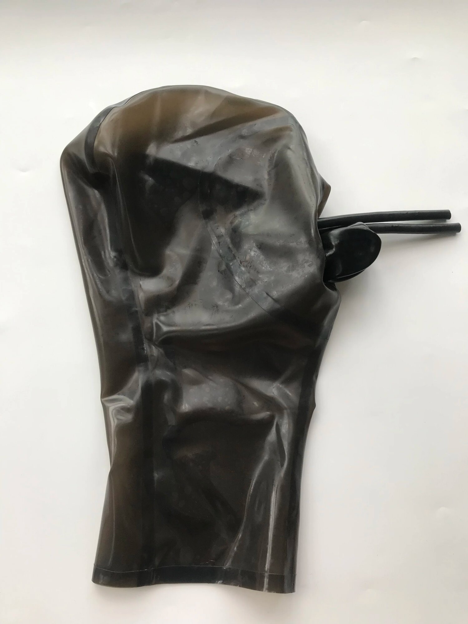 Сексуальное черное экзотическое нижнее белье, латексная маска с капюшоном, Черный, М, Clear Black