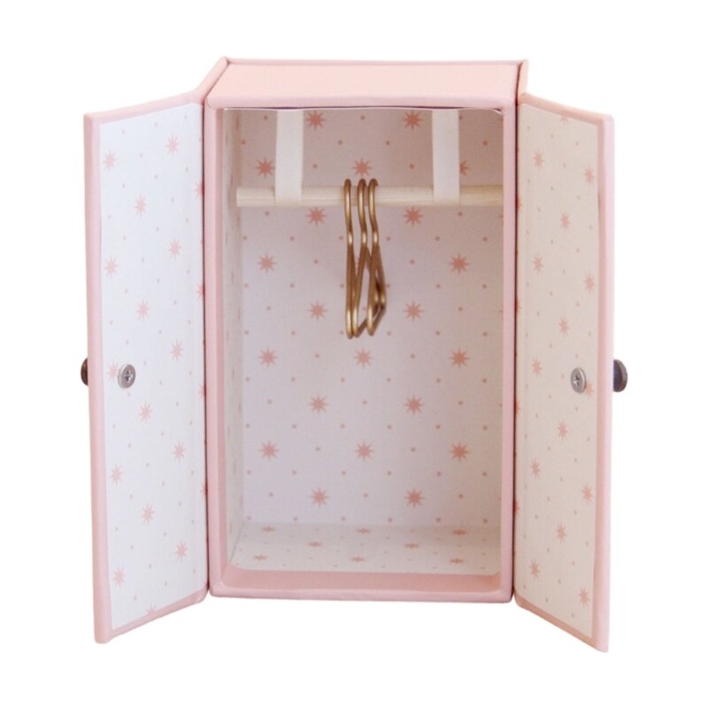 Миниатюрная Бумажная Фигурка Гардероба Для Куклы С Шаровым Шарниром 1/12 С Имитационным Дизайном Кукольный Дом Украшение Сцены Гостиной