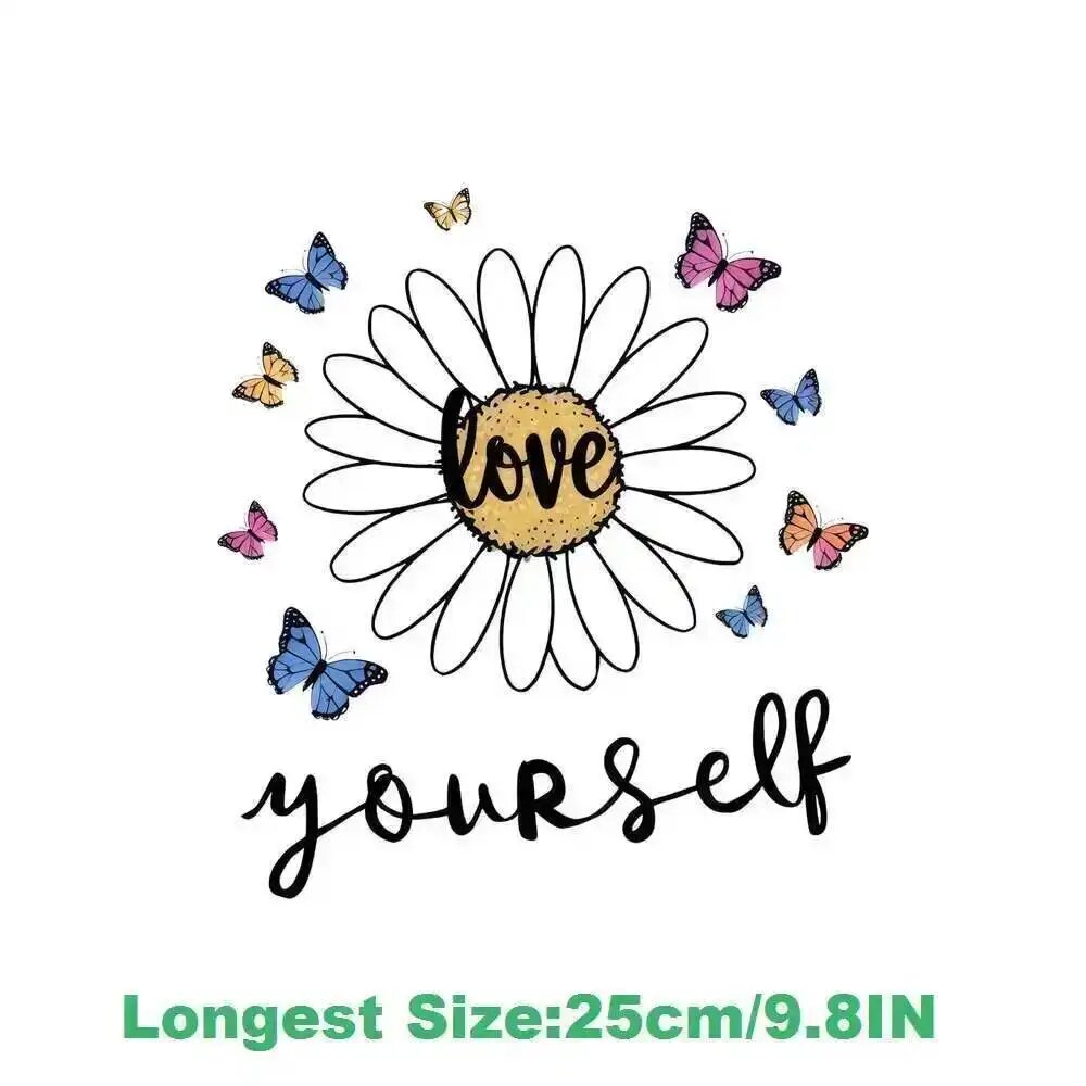 Термонаклейка "Love Yourself" 25см, Цвет: TH5144-18