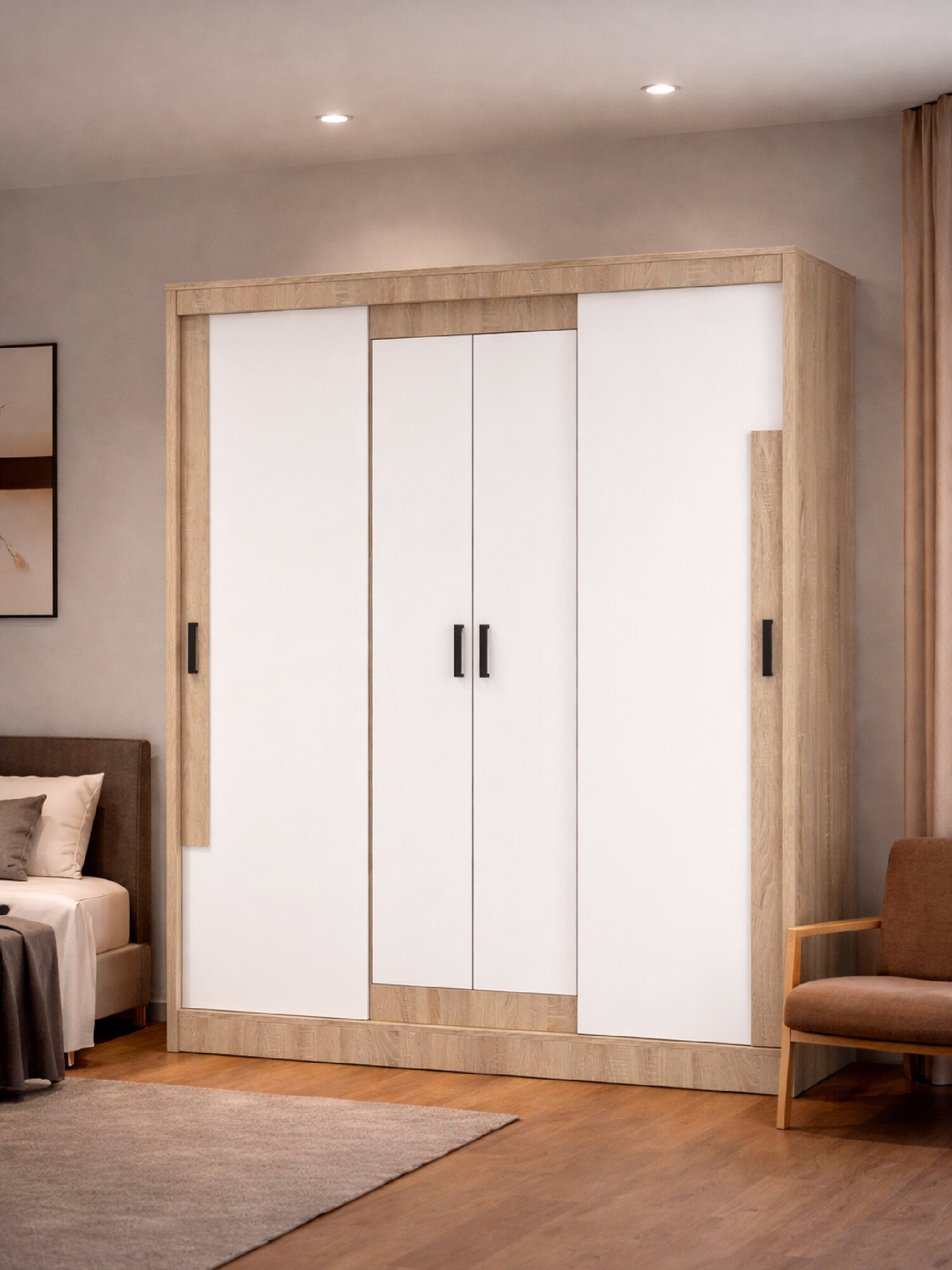 Шкаф-купе "Смарт" дуб сонома , 210х160х58 см