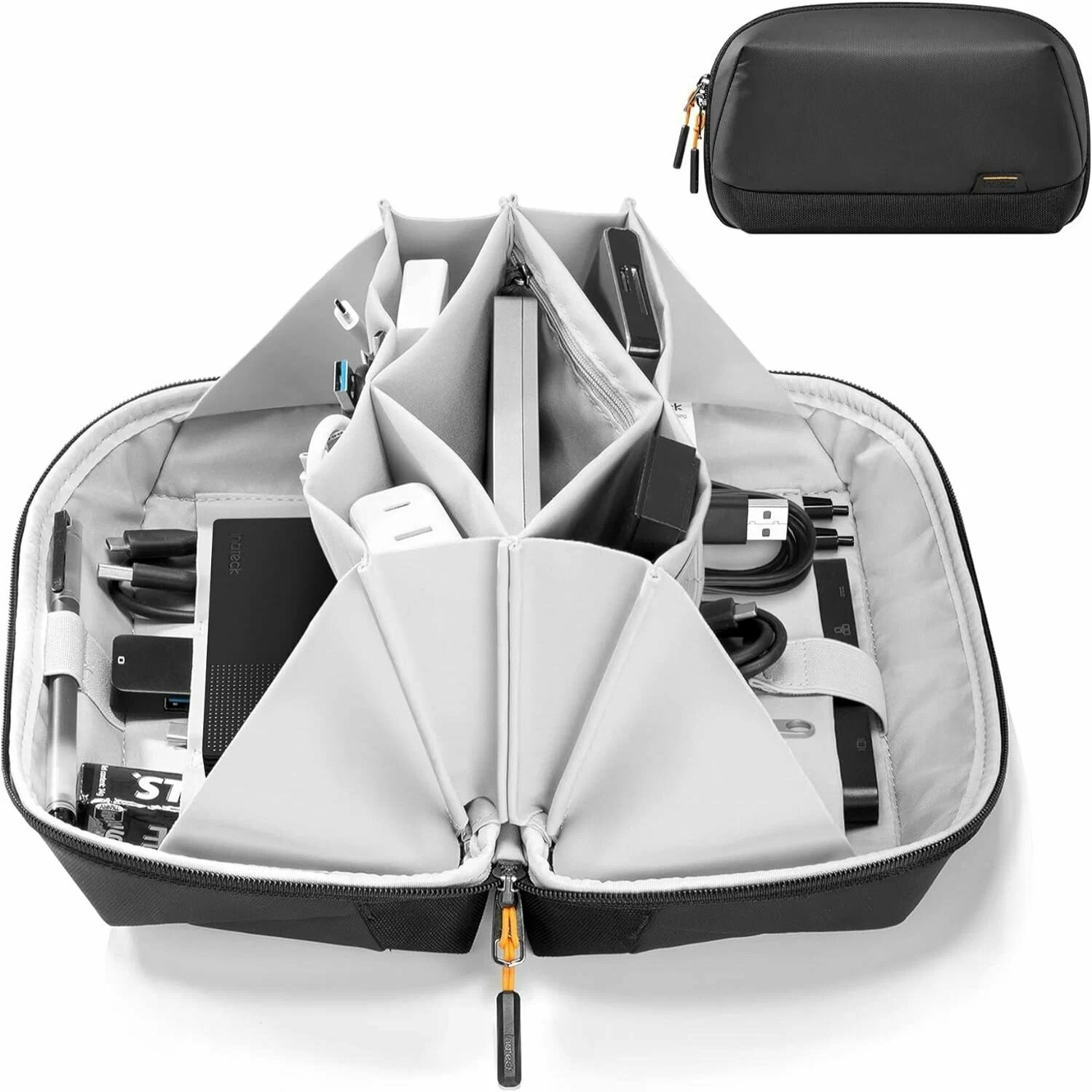 Чемодан для хранения электронных изделий, водонепроницаемая технологическая сумка, чемодан с электронными аксессуарами, кабель, шнур питания, зарядное устройство