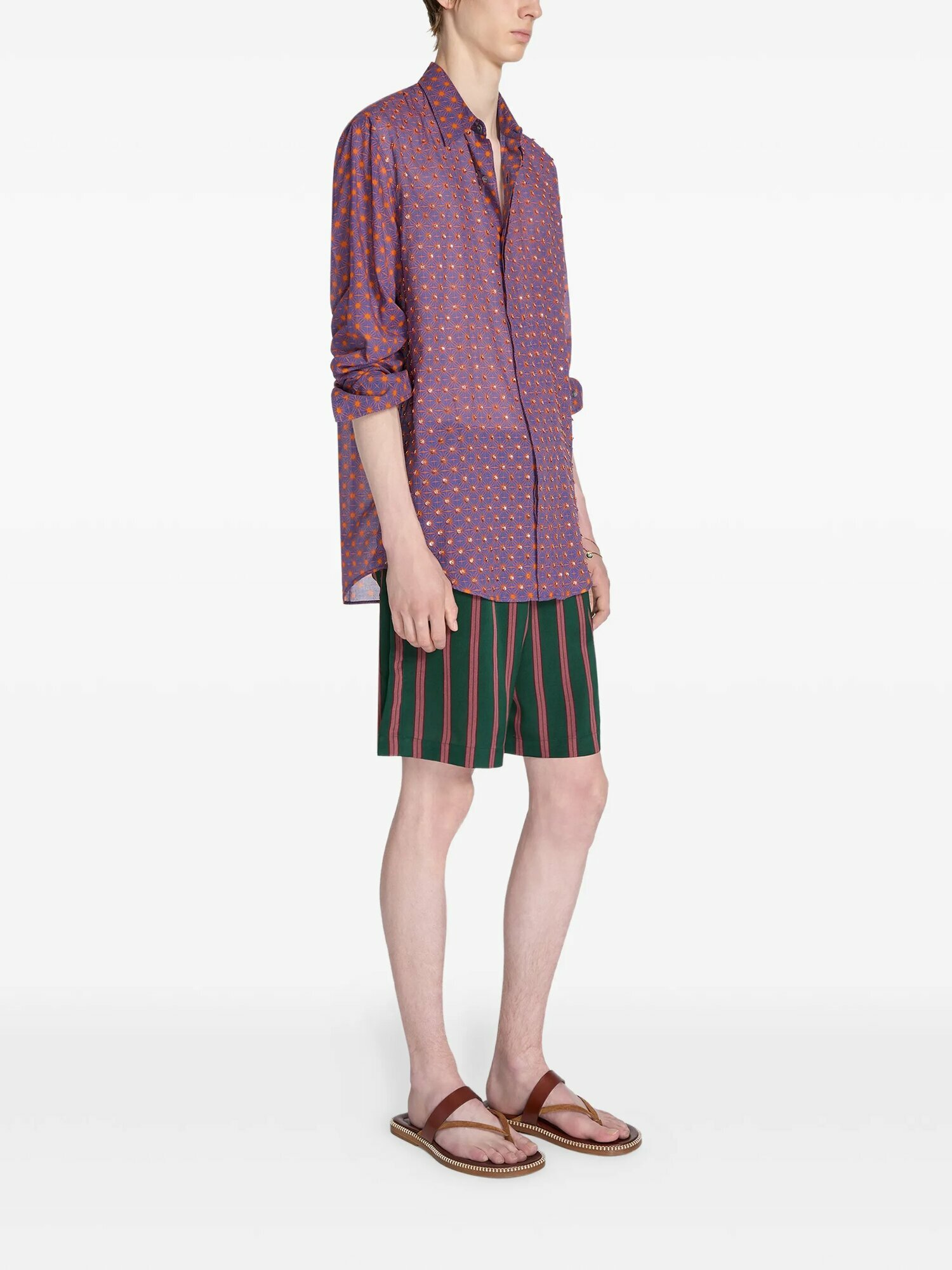 Рубашка Dries Van Noten, размер 50, purple — фото 1