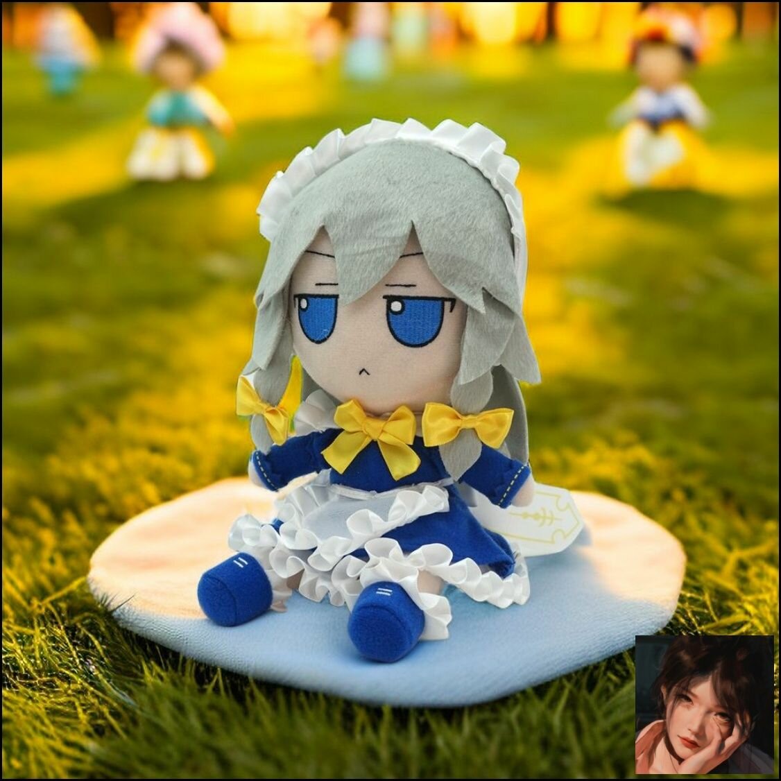 Аниме Мягкие Игрушки TouHou Project Fumo Izayoi Sakuya Игрушка Антистресс 20 CM