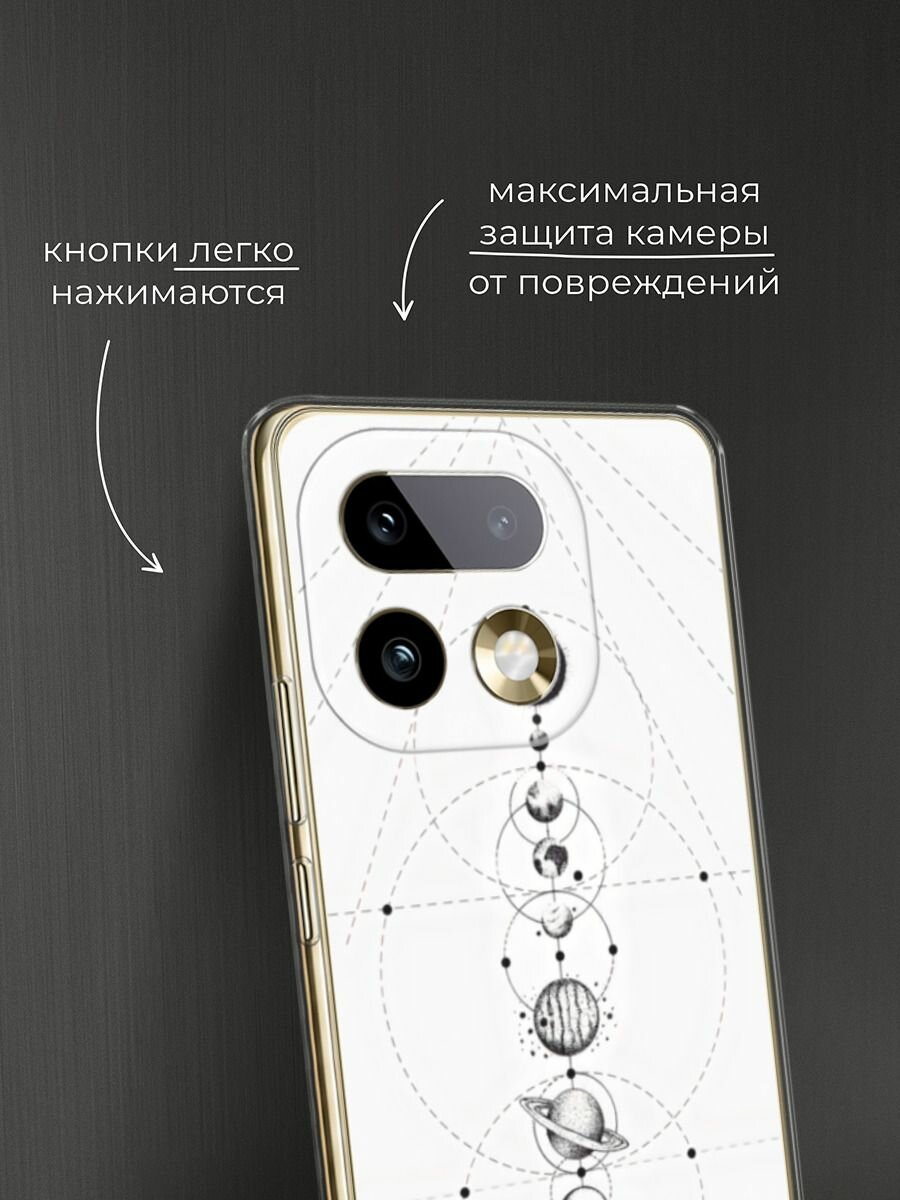 Чехол на Realme 16 Pro+ / Реалме 16 Про+ с принтом Парад планет — фото 1