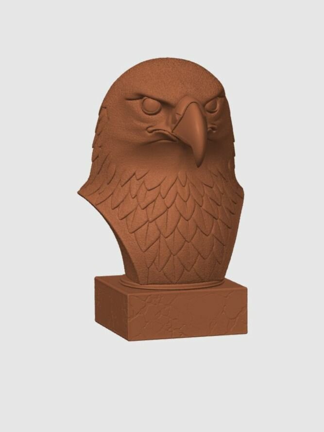Эксклюзив! Бюст Орла (10см, коричневый металлик) - подарок, талисман