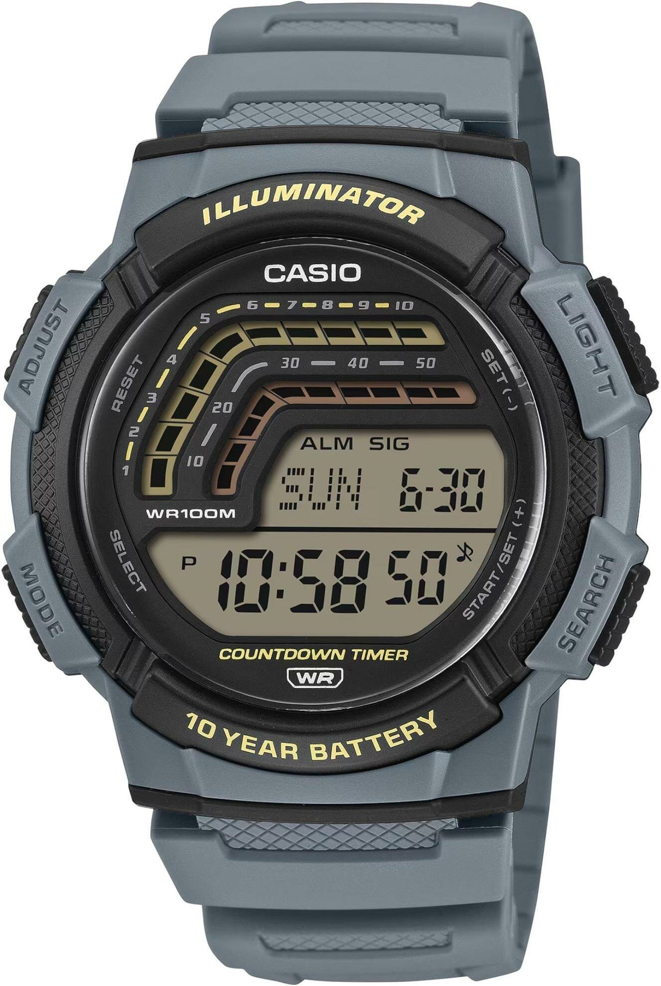 Наручные часы CASIO, черный, голубой — фото 1