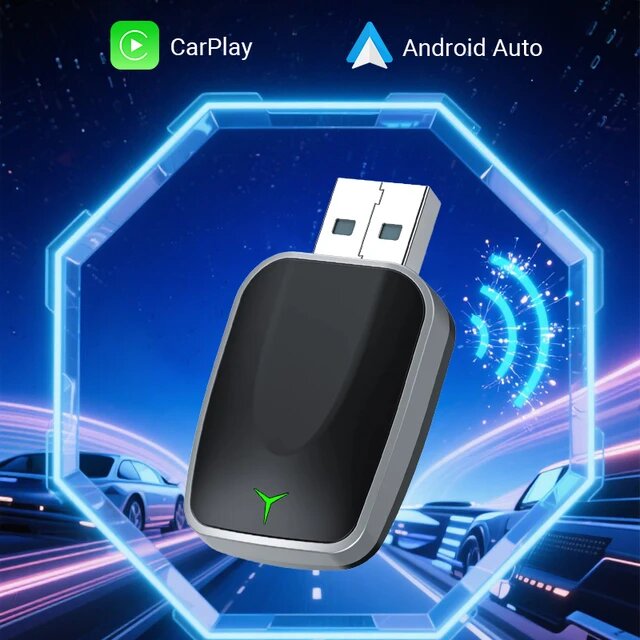 Этот проводной адаптер CarPlay представляет собой устройство типа «подключи и работай», поддерживающее беспроводное соединение с Android Auto и совместимое с автомобилями Mazda, Audi, Kia, Ford и другими моделями Audi.