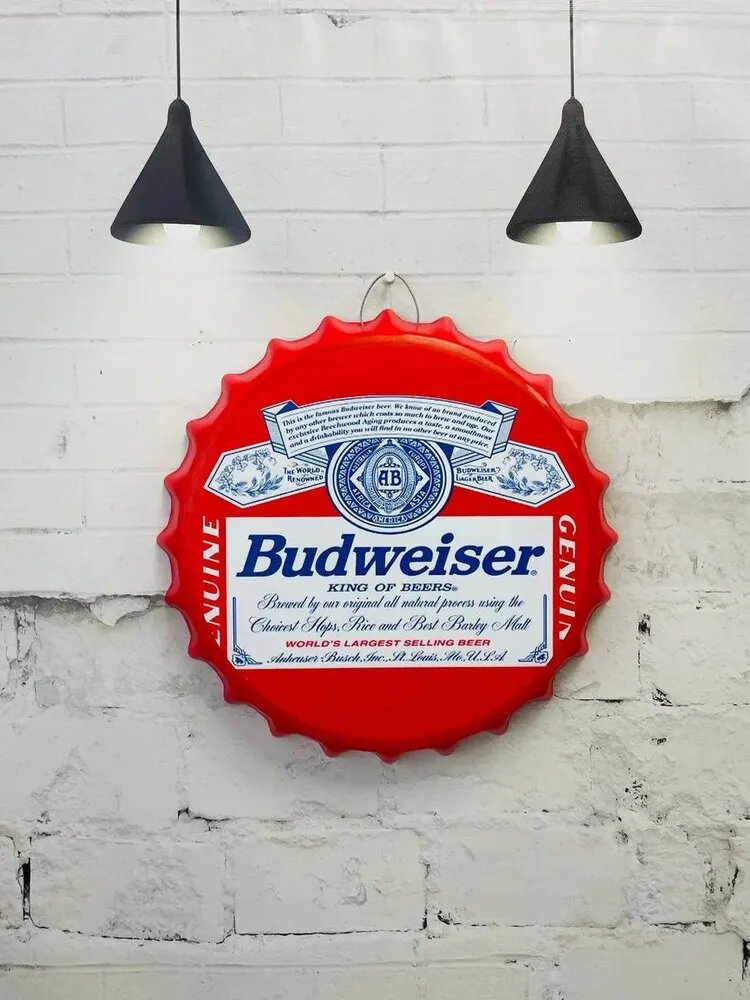 Декор на стену пробка пивная Budweiser beer
