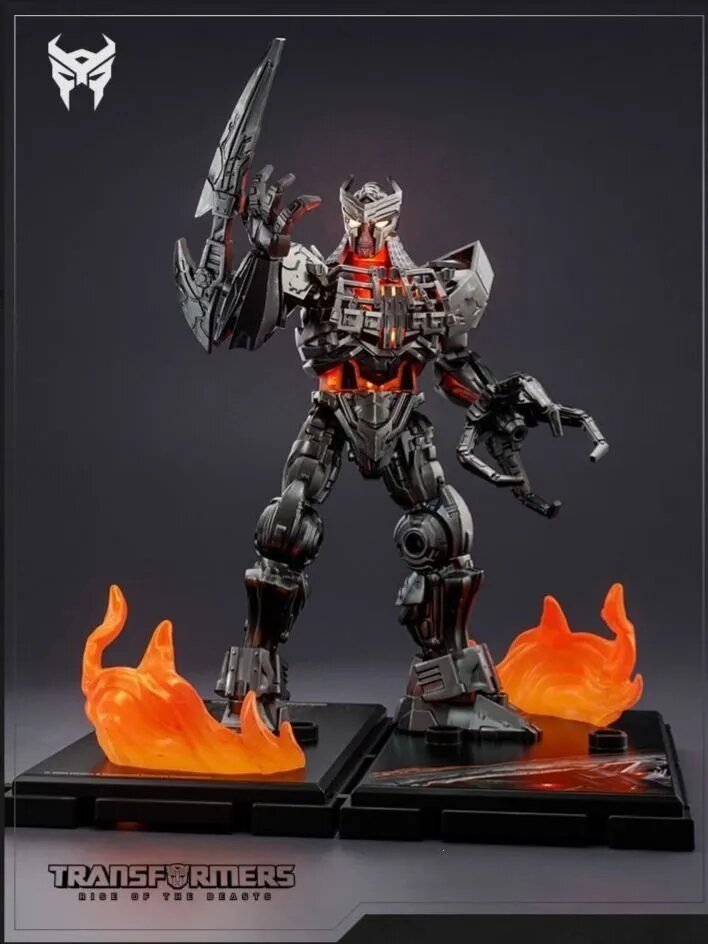 Трансформер Blokees × Transformers Rise of the Beasts | Фигурка робота коричнево-красного цвета из ABS пластика — фото 1
