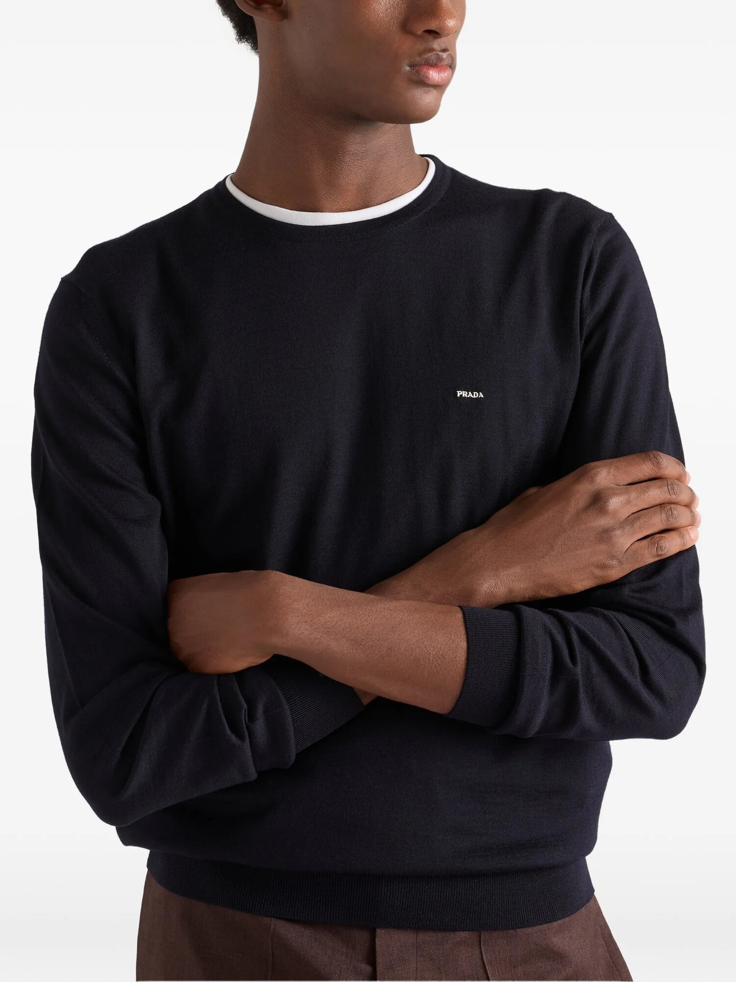 Свитер Prada Superfine wool crew-neck sweater, размер 52 — фото 1