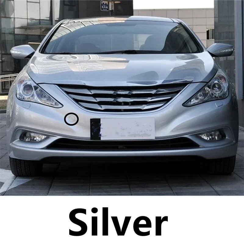 Крышка проушины фаркопа переднего бампера для Hyundai SONATA YF 2010 2011 2012 2013 1 PCS Silver