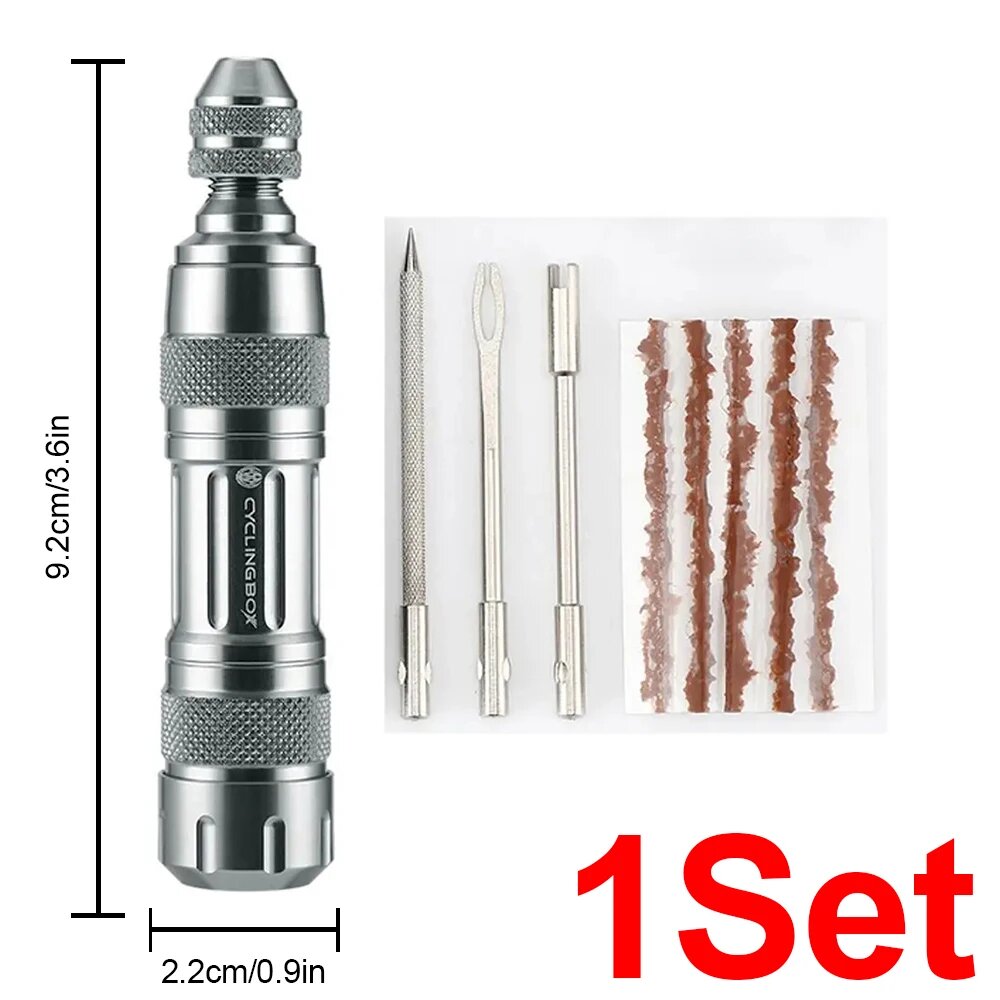 Набор инструментов для ремонта велосипедных шин для велосипедного скутера MTB, комплект для ремонта горного и шоссейного велосипеда с полосками для шин для экстренных случаев на открытом воздухе