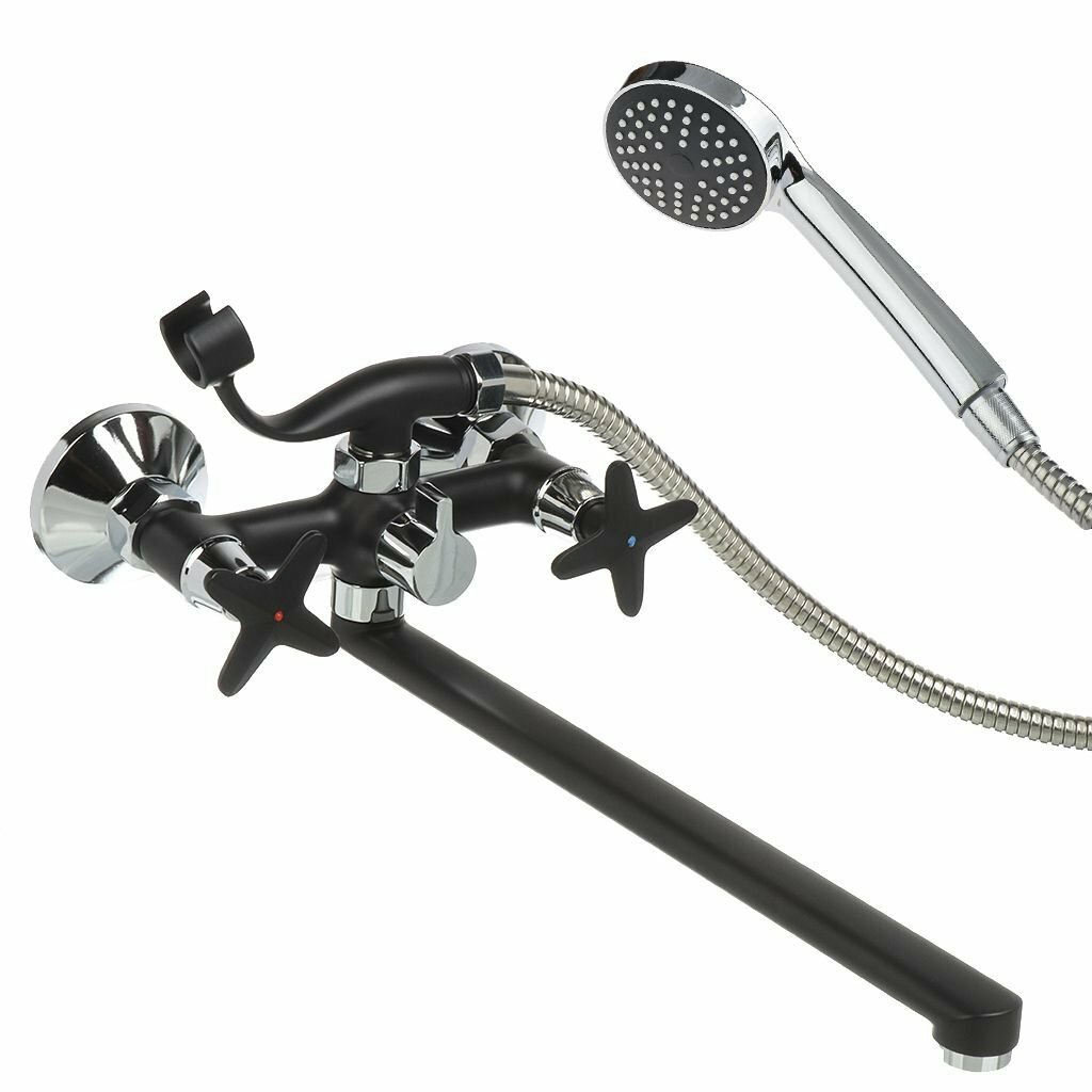 Aqwin Смеситель для ванны с душем с длинным изливом, кран в ванную