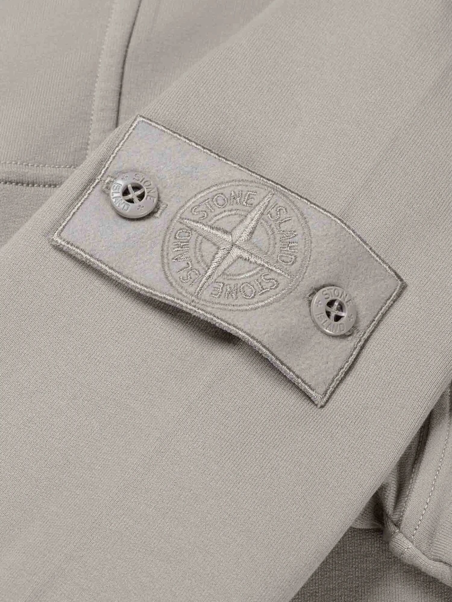 Худи Stone Island Zip patch hoodie, размер S, , grey — фото 1