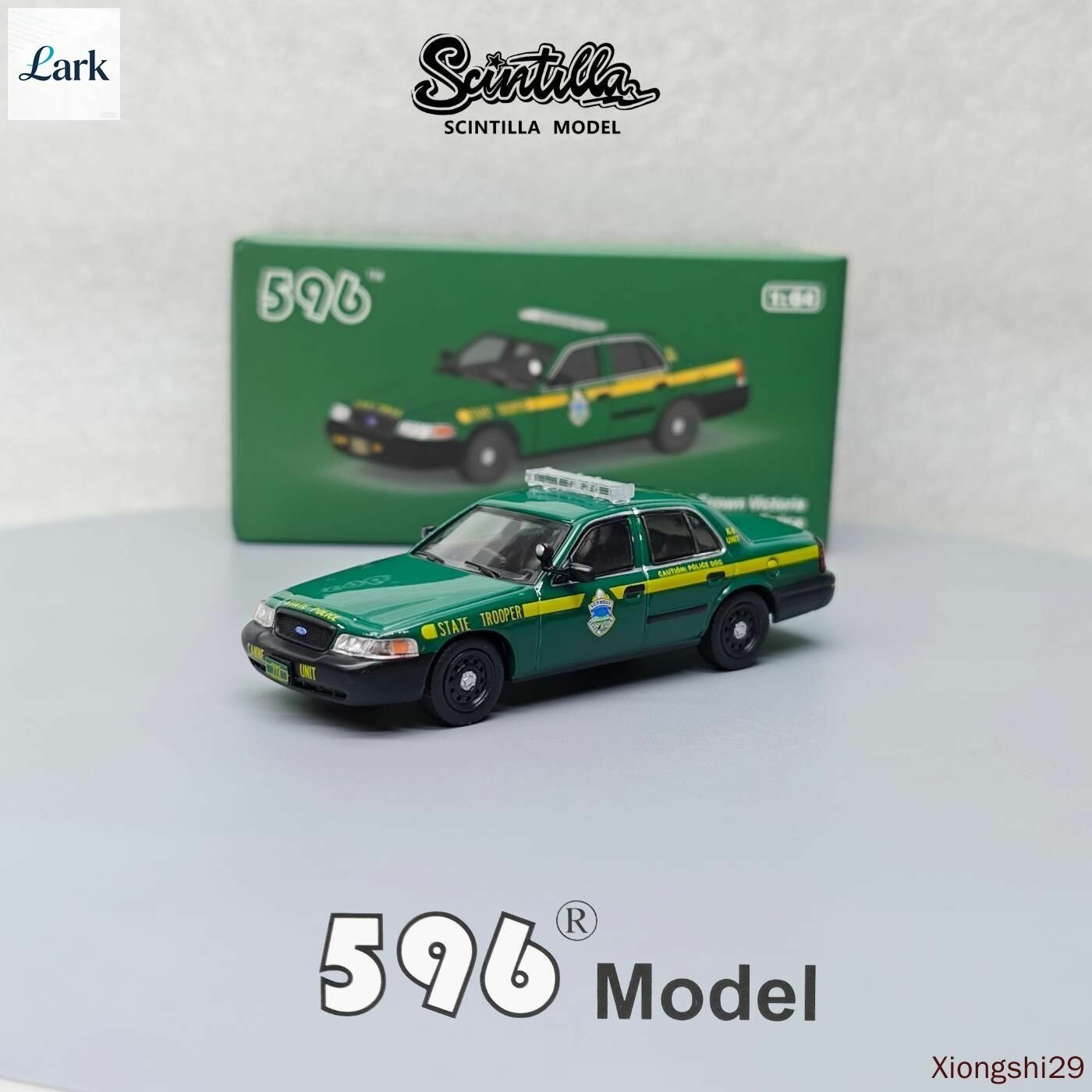 Машинка 596 Model 1/64 #Ford Crown Victoria Vermont State Police Литой под давлением автомобильной модели