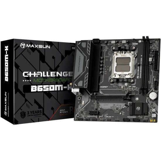 Материнская плата Maxsun MS-Challenger B650M-K WIFI (AM5, mATX)