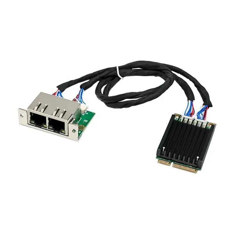 Сетевая Карта MiniPCIE На RJ45 I210-T2 С Двумя Гигабитными Портами Ethernet