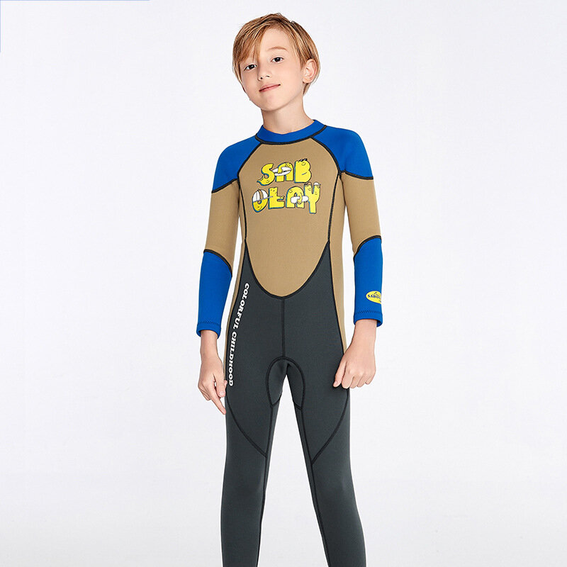 Купальник детский NTQ903-1, с длинными рукавами, черный, размер L