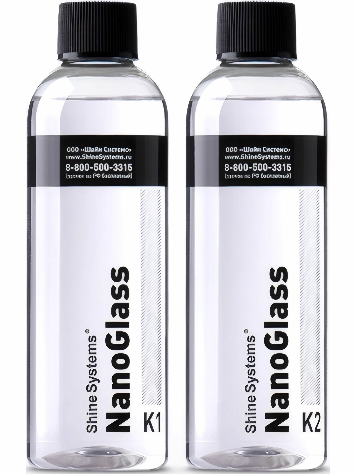 Защитное нанопокрытие для стекол Shine Systems NanoGlass К1(200 мл) + К2(200мл)