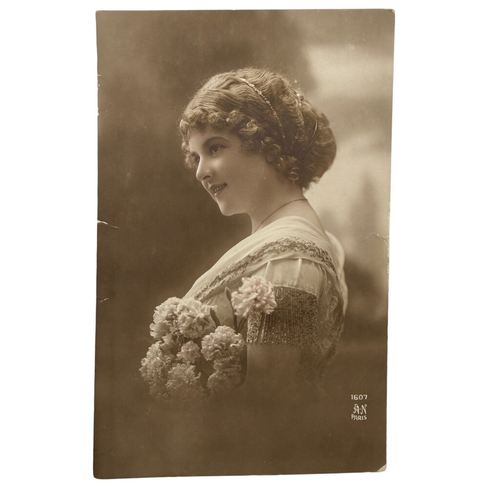 Почтовая открытка "Весенняя нимфа" 1910-1920 гг. Франция