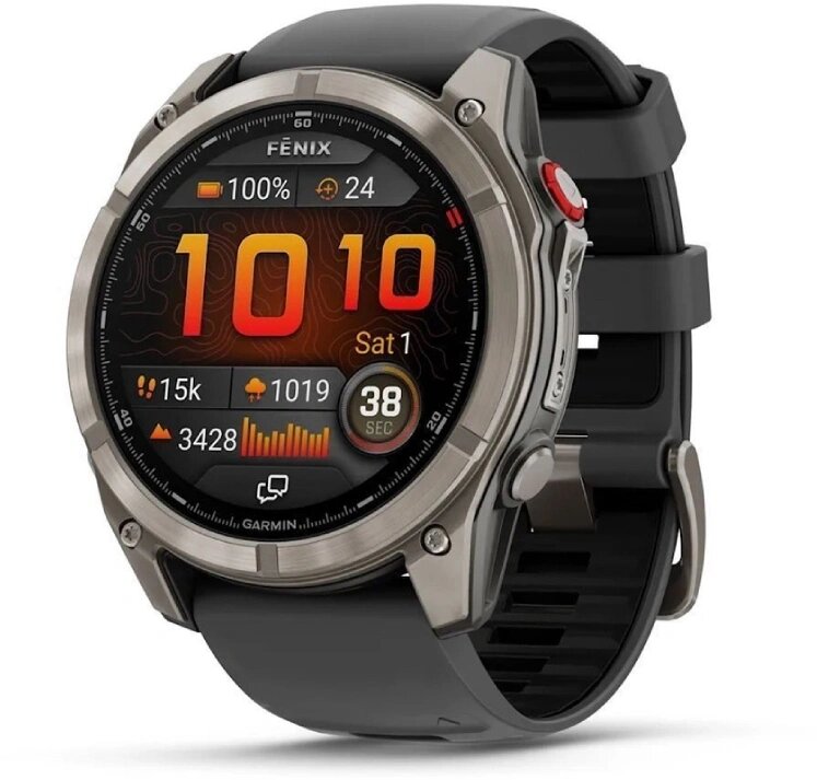 Смарт-часы Garmin Fenix 8 Pro 51мм 1.4" AMOLED корп. серебристый рем. желтый разм. брасл:127-225мм (010-03199-11)