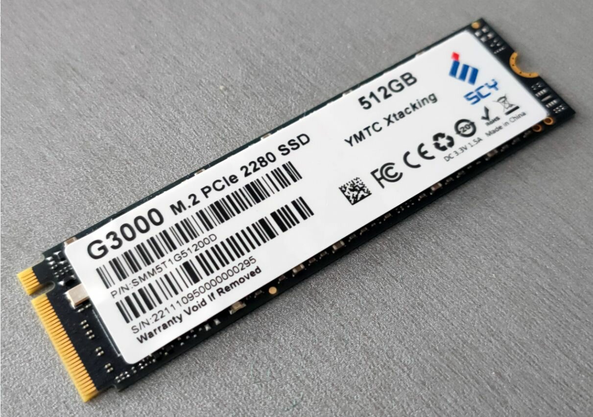 512 ГБ SSD 2280 M.2 накопитель SCY C3000