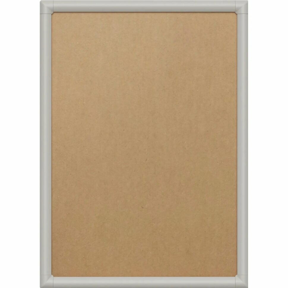 Рамка А2 Attache пласт. клик-профиль, углы прямоугольные, цвет серый, 1887021