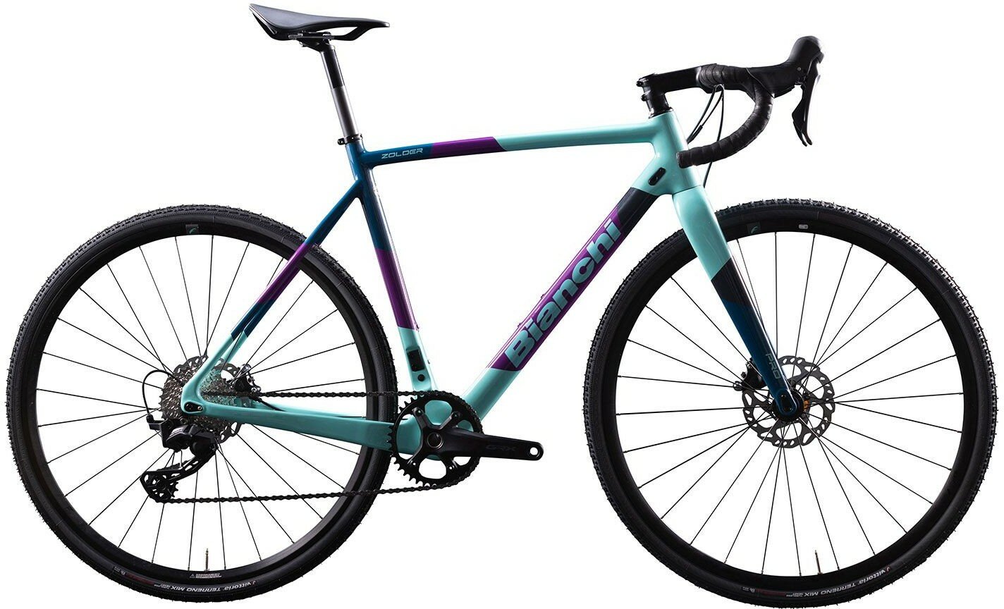 Велосипед Bianchi Zolder Pro GRX610, рама 50 см (165-175 см), бирюзовый-фиолетовый
