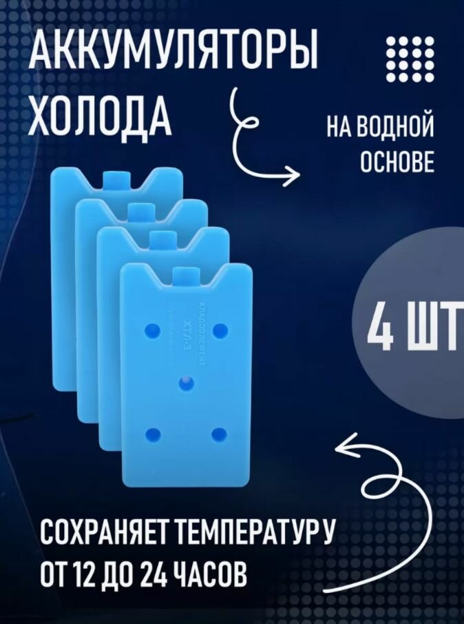 Аккумулятор холода для термосумок и термоконтейнеров 4 шт