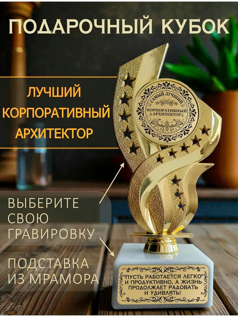 Лучший корпоративный архитектор кубок подарочный