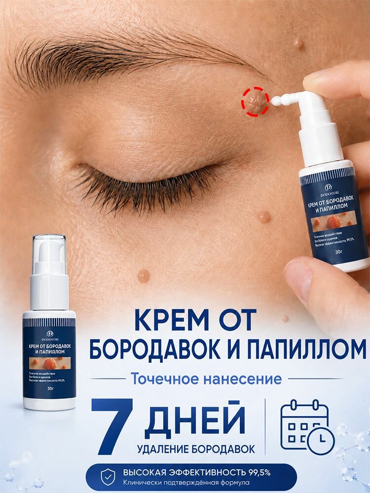 Спрей-формат с кремовой подачей для удаления папиллом, обычных и плоских бородавок. Подходит для разных участков тела, без боли, без следов, без побочных эффектов. 30 г.