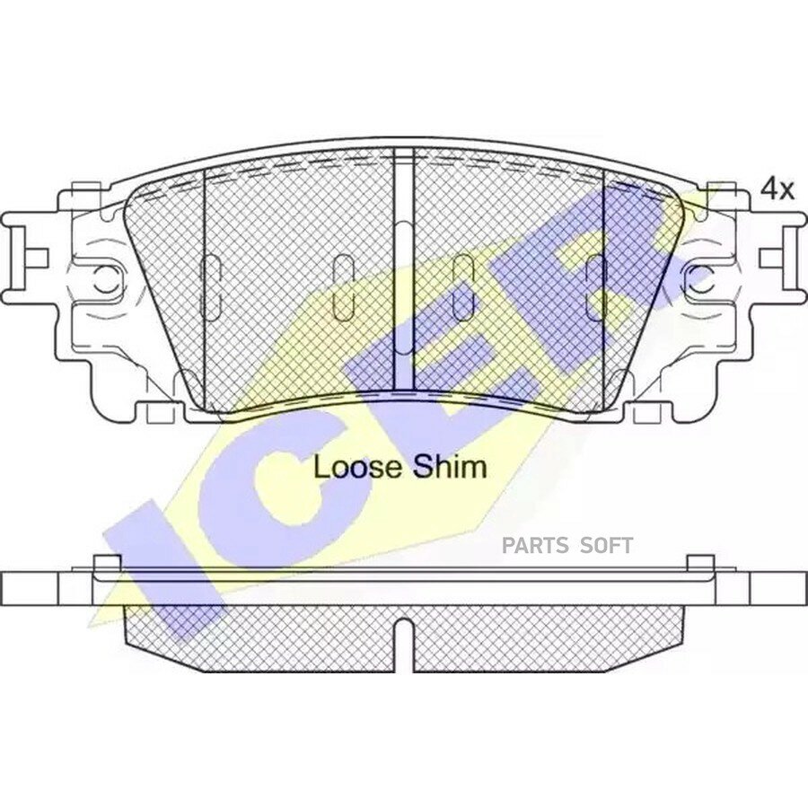 ICER 182241 Колодки торм. диск. задн. LEXUS NX (09/14-)