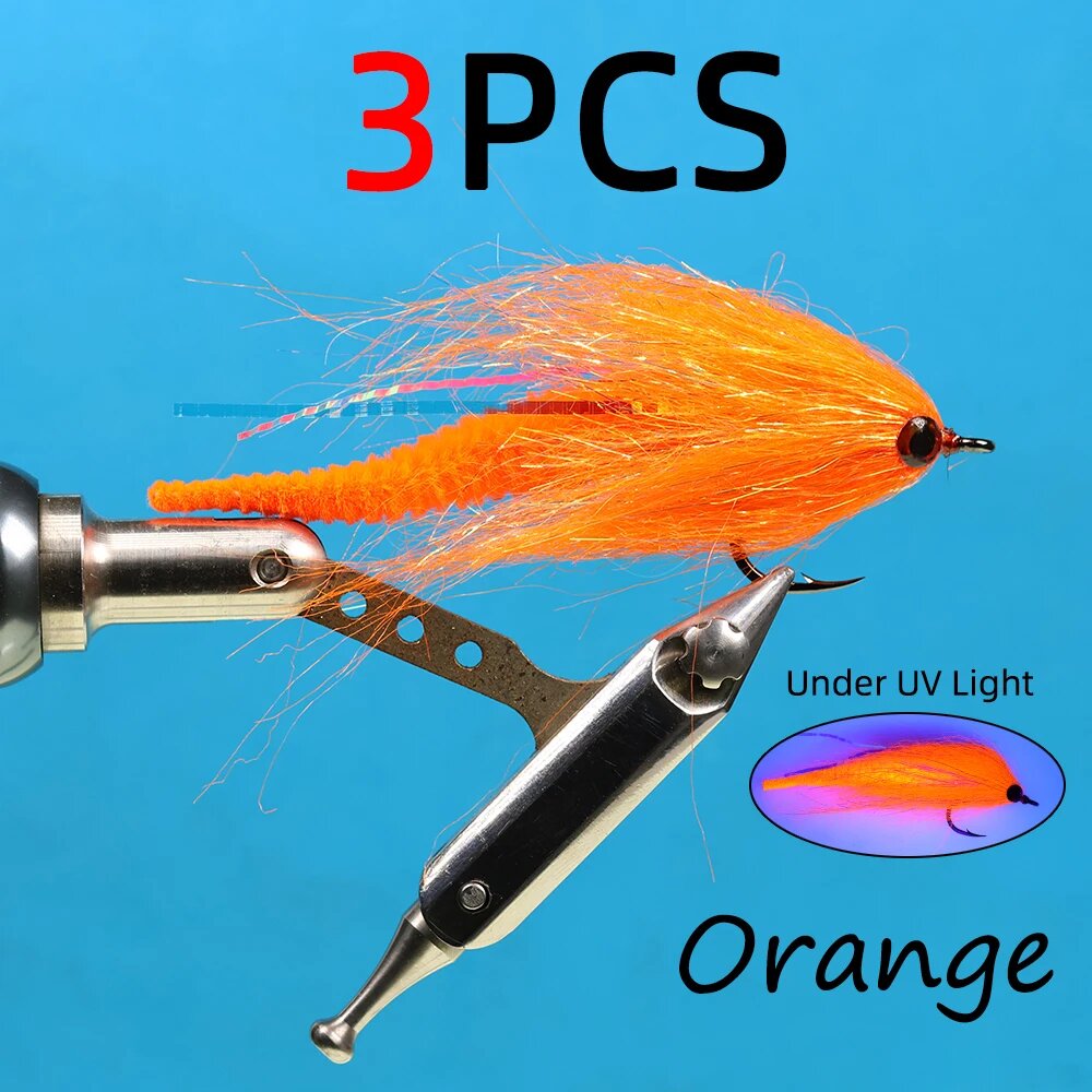 Wifreo Мушки для рыбалки 3-6 шт. #3/0 Оранжевый, 3pcs Orange