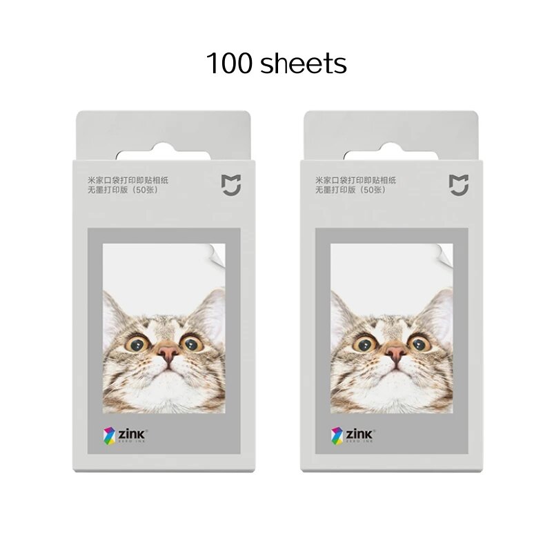 MIJIA зинк фотобумага для карманного принтера 3 дюйма 100sheets Paper