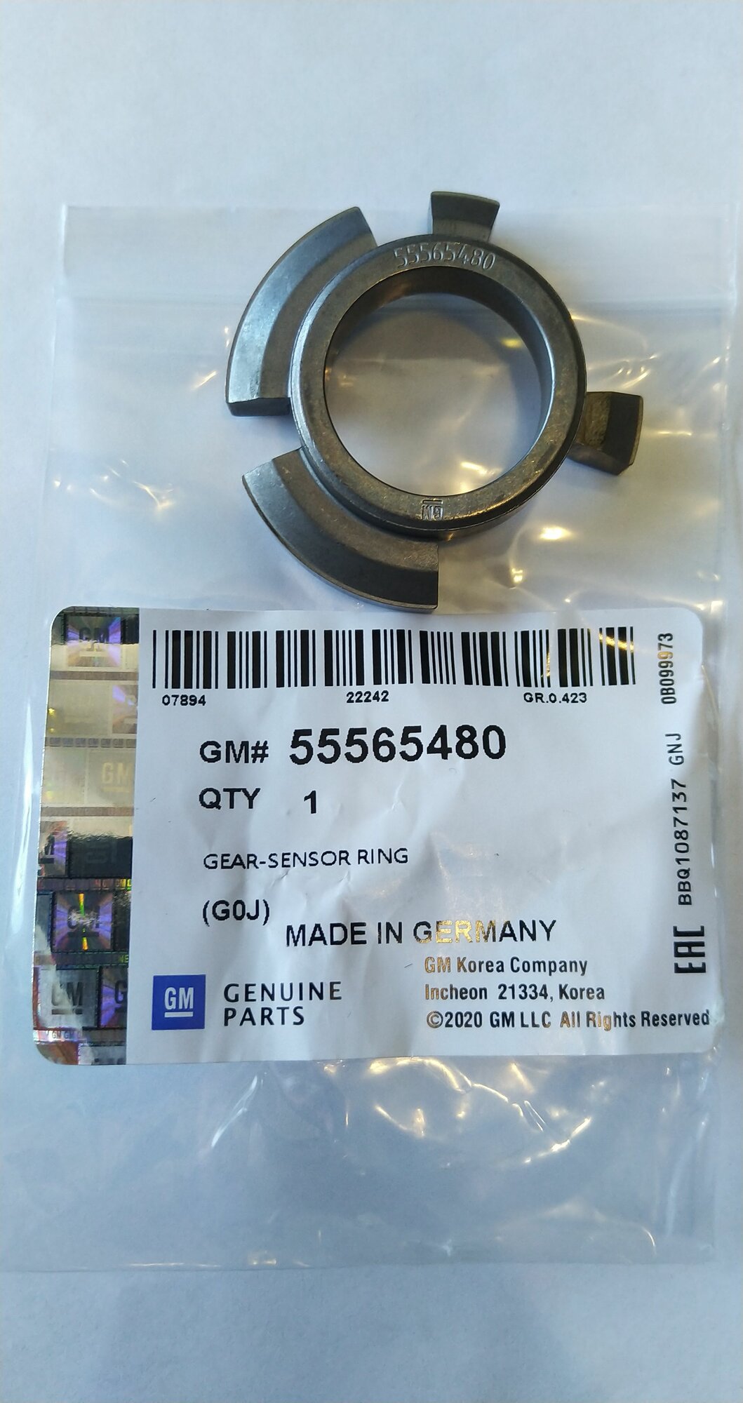 55565480 Импульсное кольцо распредвала GM OPEL / CHEVROLET A/Z18XER A/Z16XER