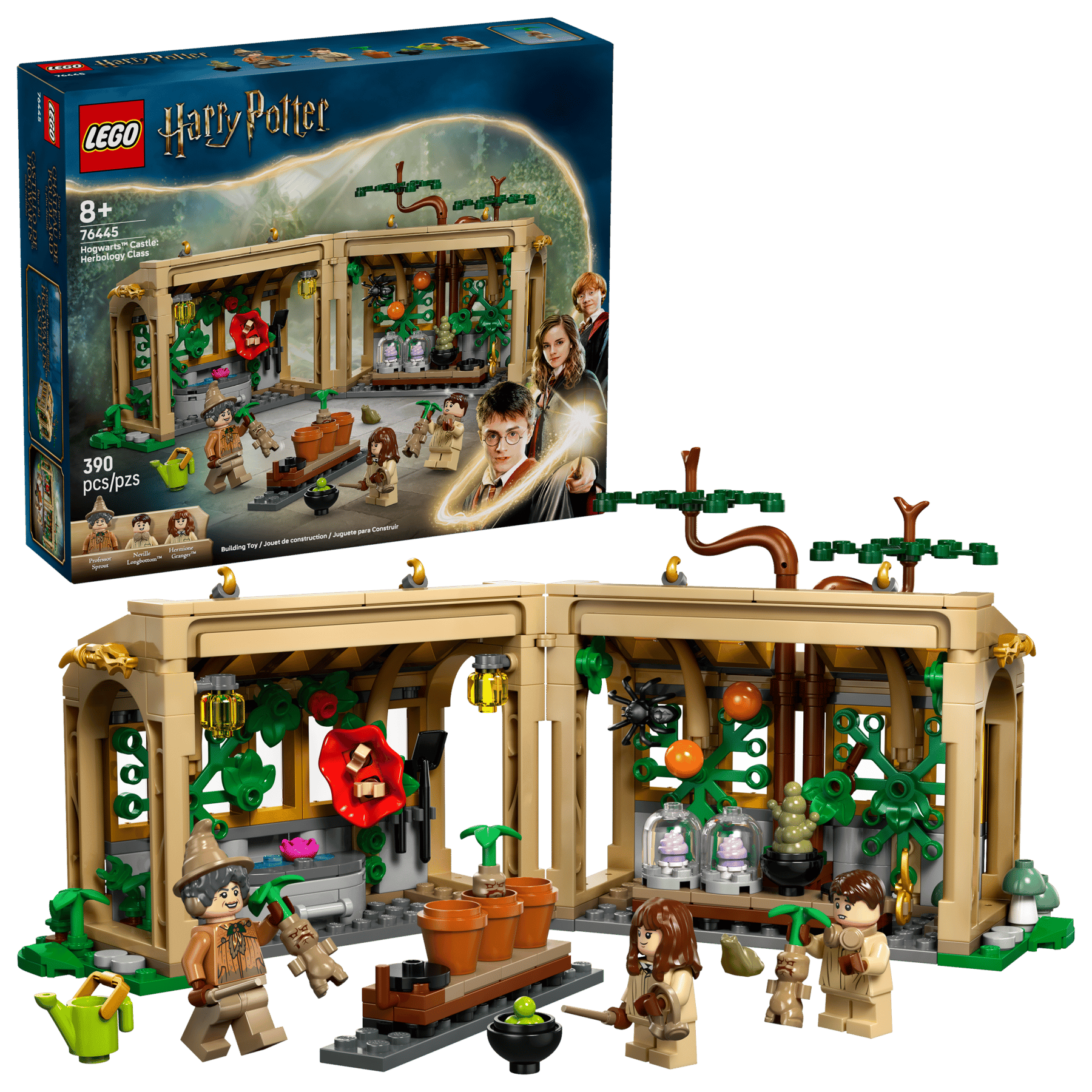 Конструктор LEGO Harry Potter 76445 Замок Хогвартс: Урок травологии, 390 дет.