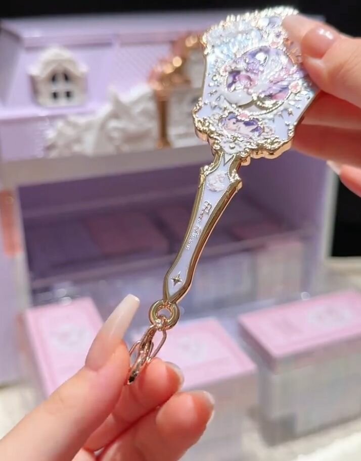 Зеркало для макияжа Flower Knows Knight Unicorn Small Mirror Pendant- Purple