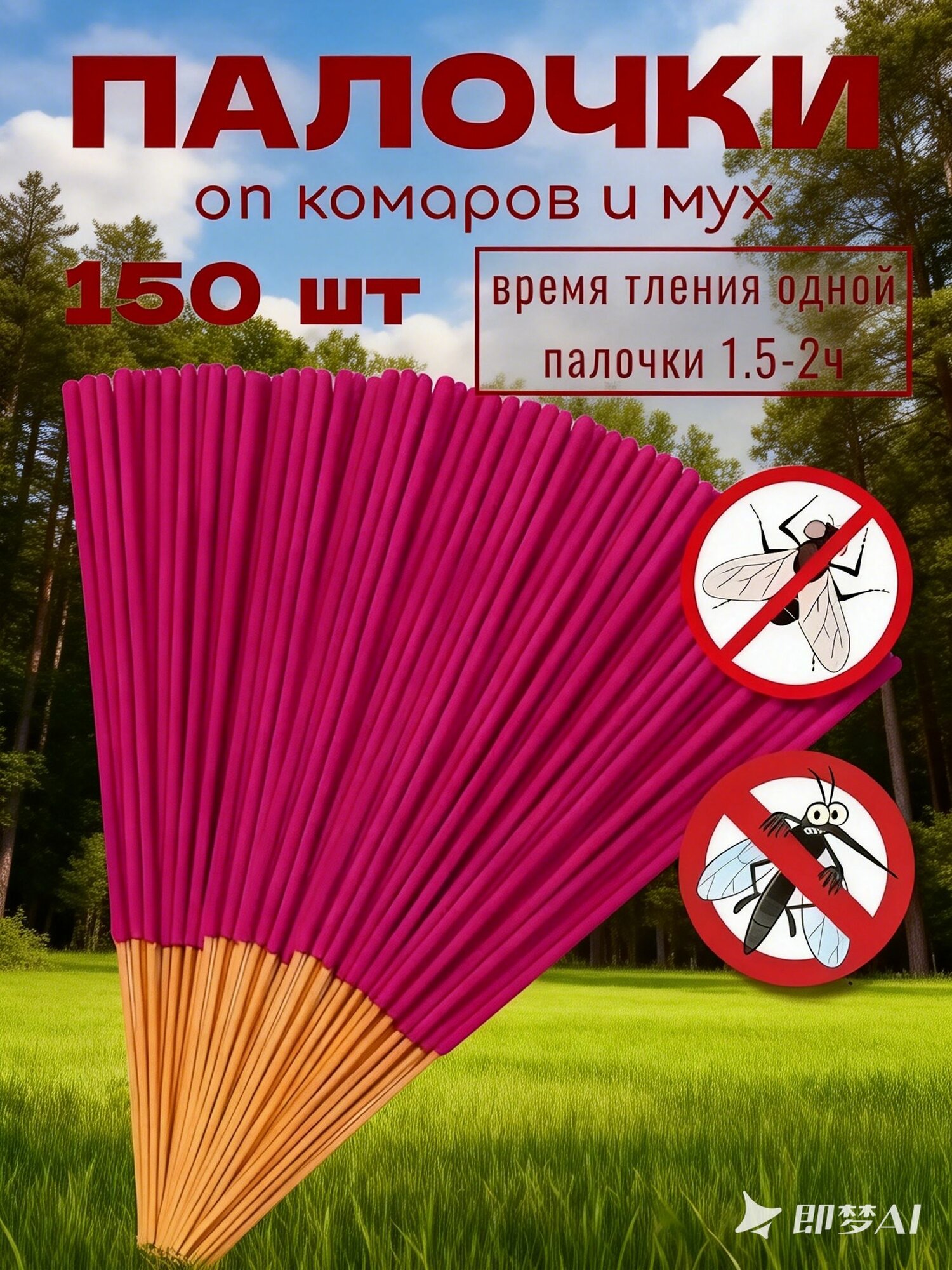 Палочки-репелленты от комаров и мошек 150 шт
