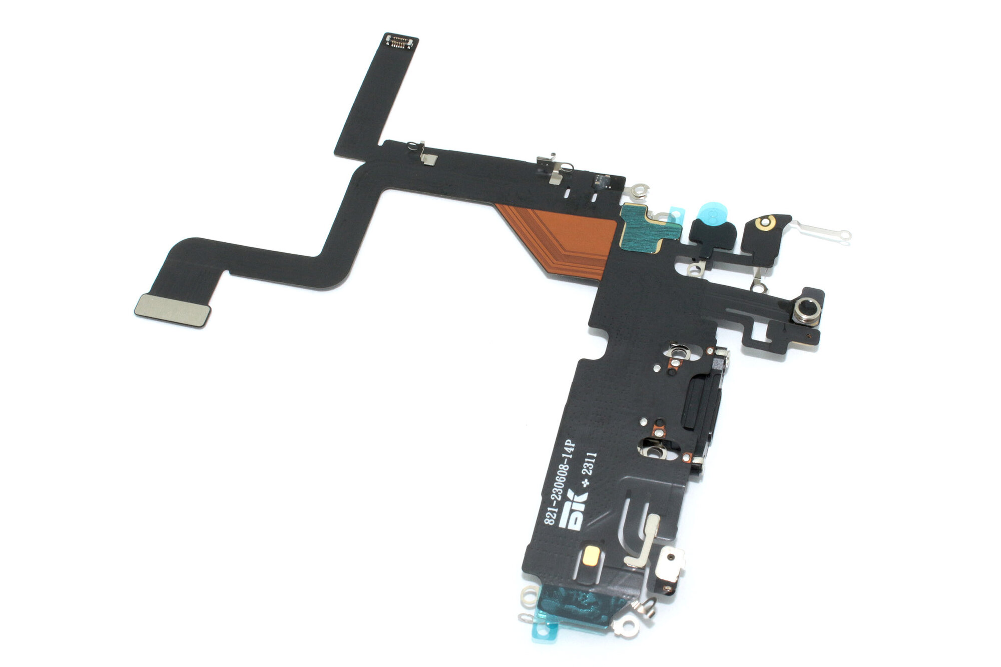 Шлейф с разъемом зарядки и микрофоном для iPhone 14 Pro (A2891), черный