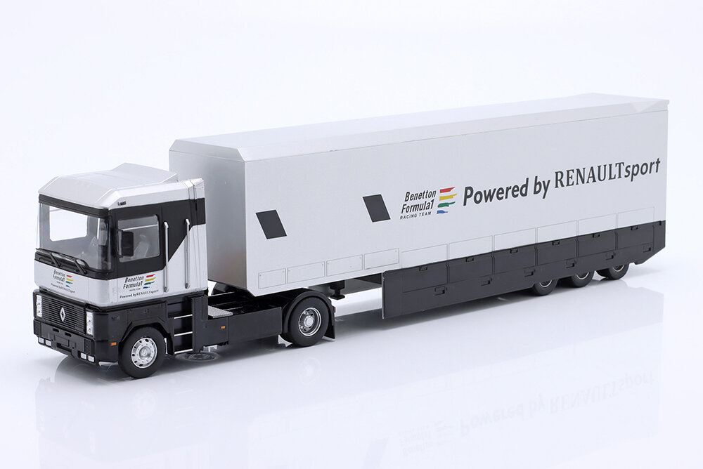 Модель коллекционная IXO Renault TR350 benetton F1 team truck silver / рено бенеттон