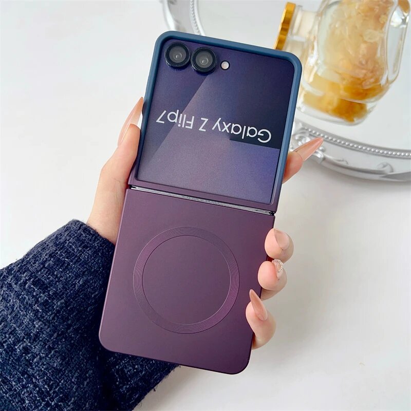 Роскошный силиконовый чехол с градиентным дизайном для Galaxy Z Flip6, Фиолетовый, Navy Wine