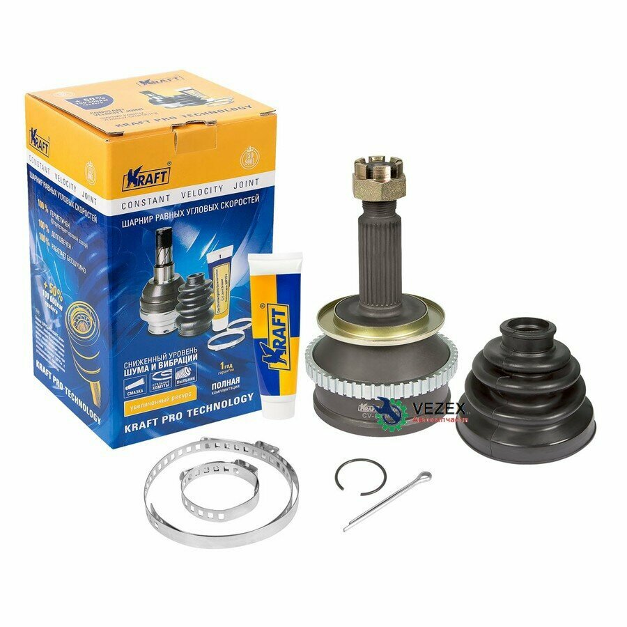 KRAFT KT059065 ШРУС наружный Hyundai Santa Fe (00-) 2.0-2.7 MT/AT ABS