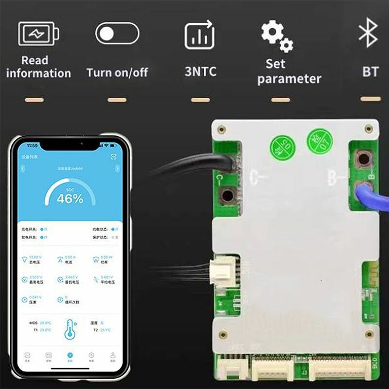 BMS-плата со встроенным Bluetooth-модулем — фото 1