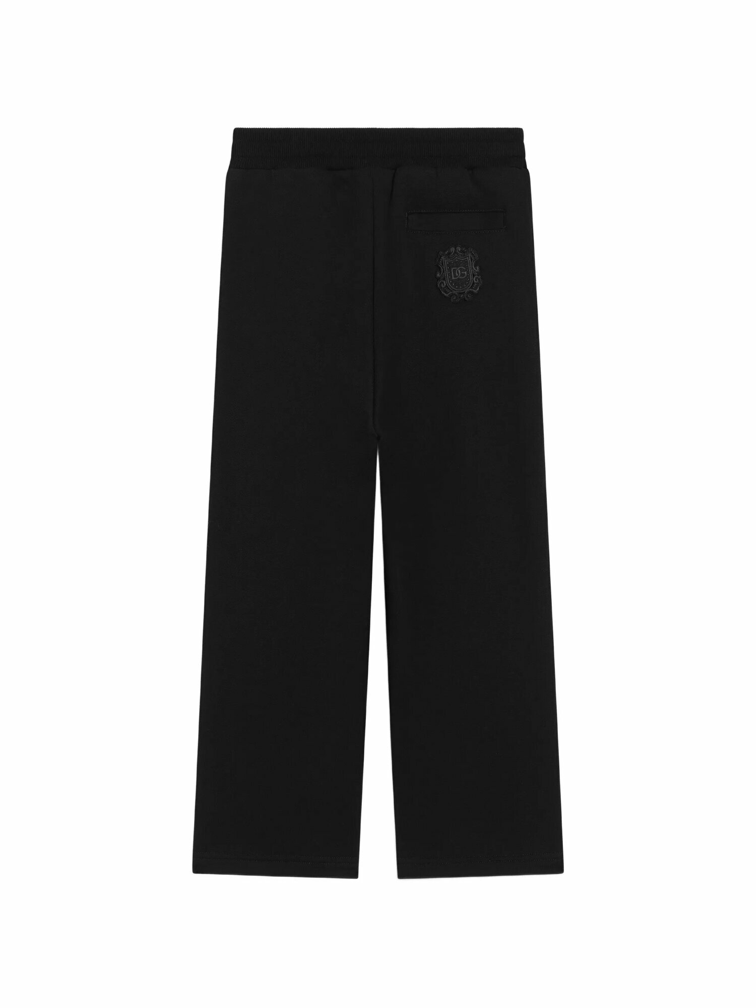 Брюки DOLCE & GABBANA Fleece trousers with patch, размер 12 лет, черный — фото 1