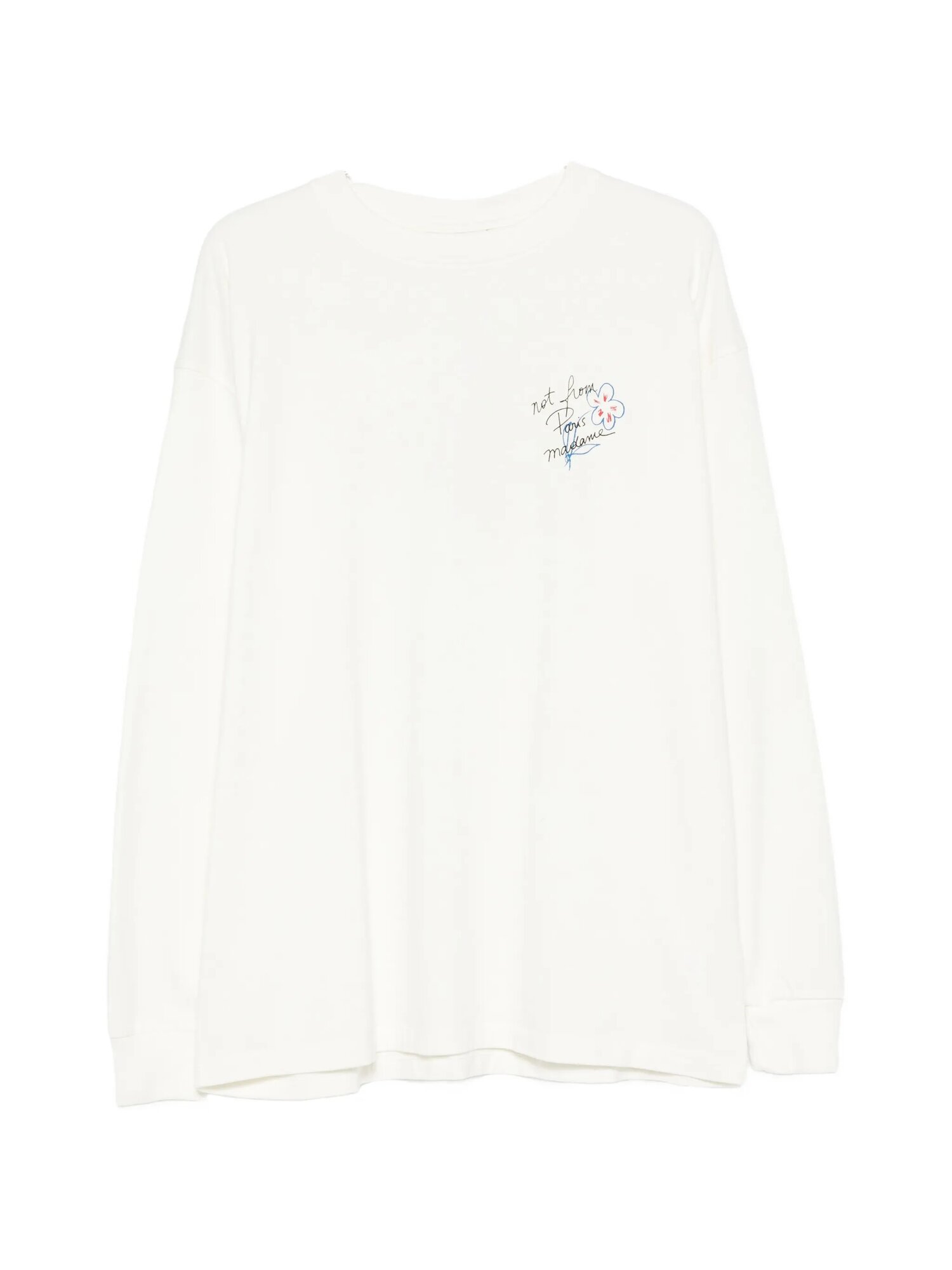 Футболка Slogan-print long-sleeves T-shirt