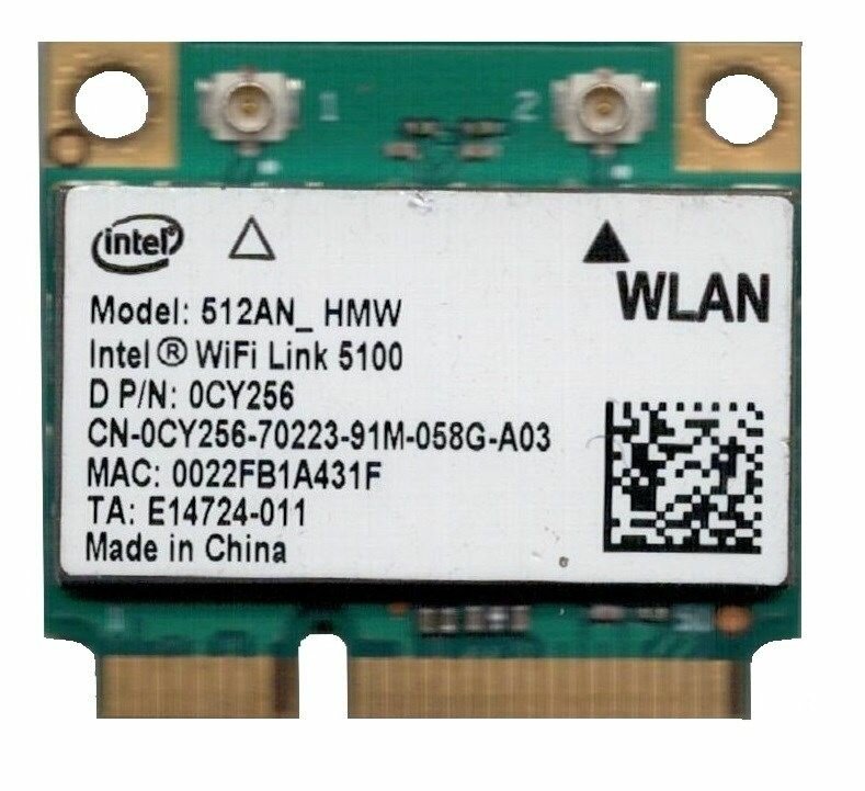 Внутренний адаптер Wi-Fi для ноутбука, Intel 5100 N802.11N (Mini PCI-E), 512AN-HMW