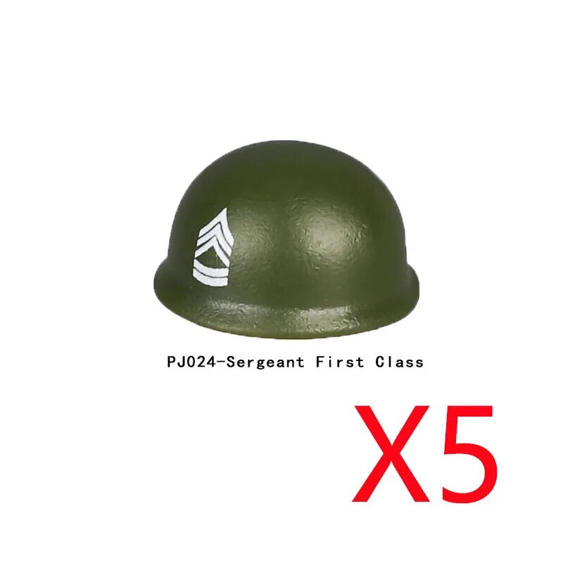 Мини-блоки BRICKPANDA Военные шлемы Sergeant First Class, Цвет: B28-30-1-5PCS, X5