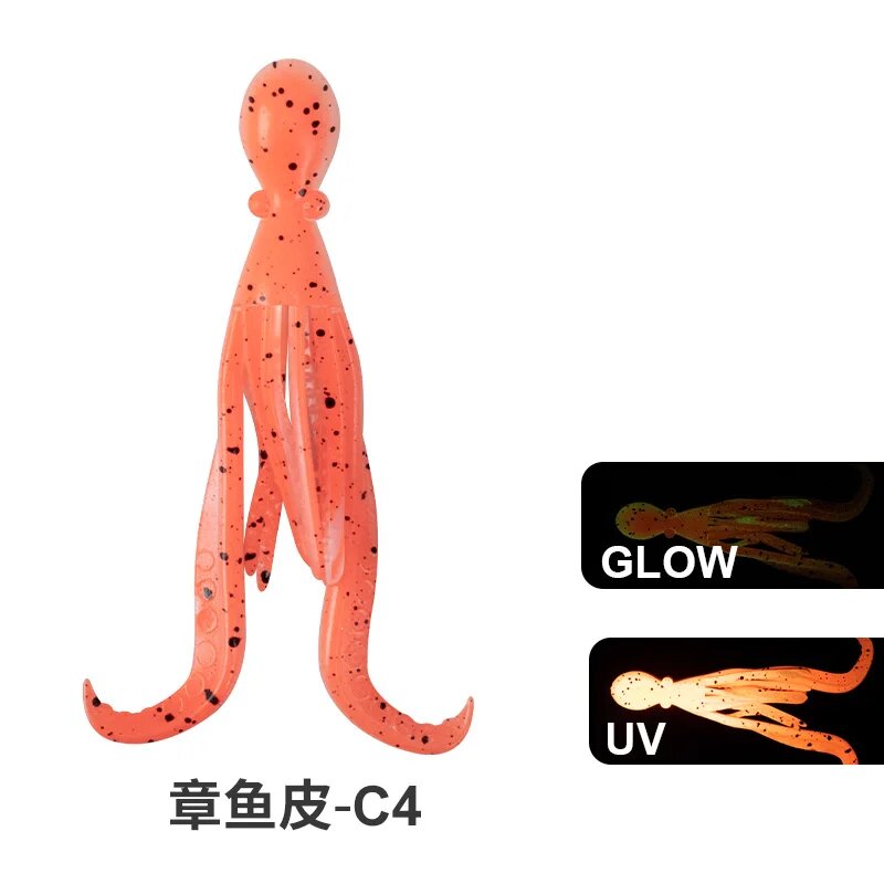 OBSESSION Светящиеся силиконовые приманки для ловли щуки 5 пар HK037-C4-5pc