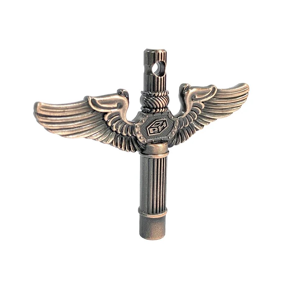 Soldier Универсальный металлический барабанный ключ Wing Red Brass
