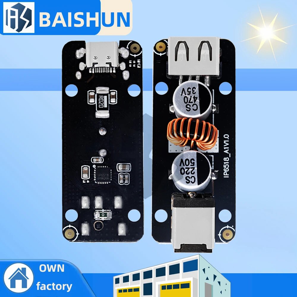 Модуль зарядки QC3.0 45 Вт baishundianzi IP6518